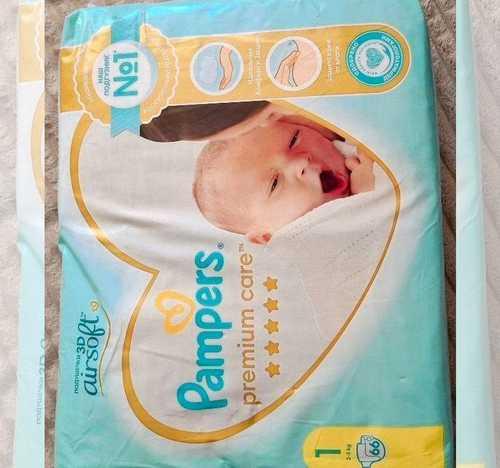 Подгузники Pampers premium care 1