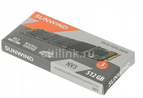 M.2 NWMe SSD 512GB SunWind NV3 Новый, на гарантии