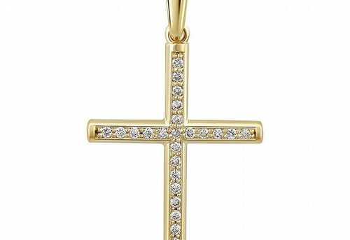Крест с выращенными бриллиантами 0.233 ct