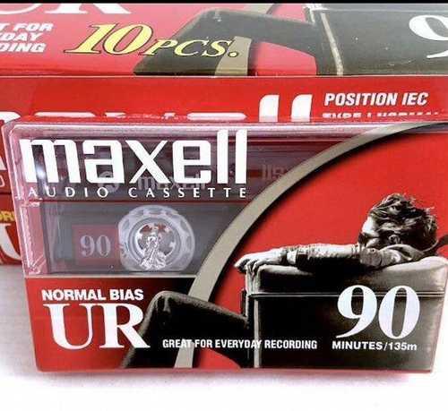 Аудиокассеты maxell UR 90 новые Лот 5шт