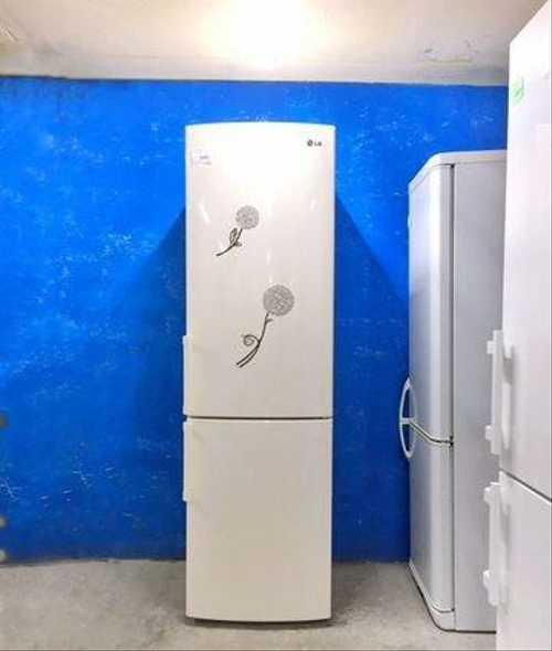 Холодильник высокий LG no frost бу бежевый