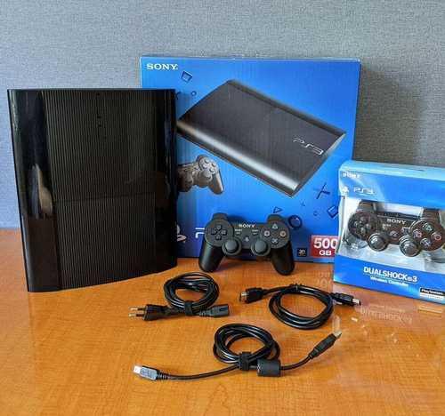 Sony playstation 3 super slim / 55 игр/ прошитая