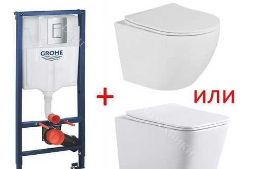 Инсталляция Grohe и подвесной унитаз