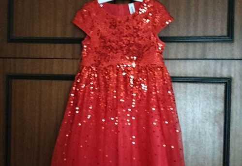Платье для девочки 104 красное