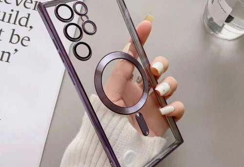 Чехол для Samsung Galaxy S23 Ultra с MagSafe(фиоле