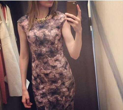 Платье Reiss 42-44 миди тянущееся