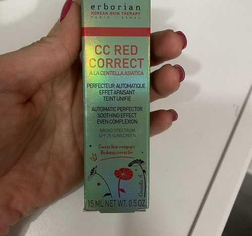 Крем тон для лица erborian cc red correct