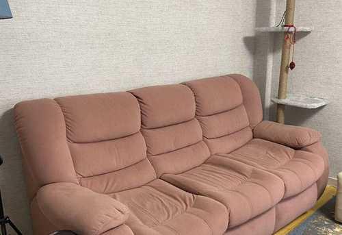 Ортопедический диван-кровать бу розовый