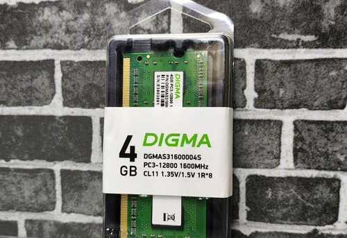 Оперативная память ddr3 для ноутбука Digma 4Gb