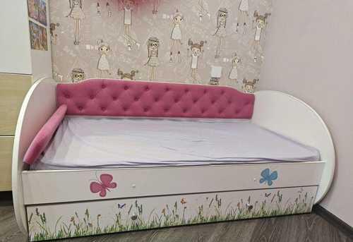Кровать тахта с матрасом для девочки