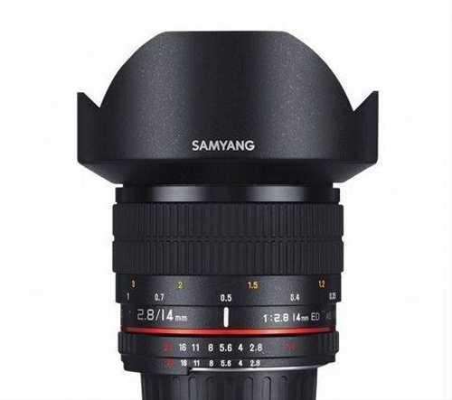 Объектив Samyang 14mm f/2.8 ed as if umc для Canon