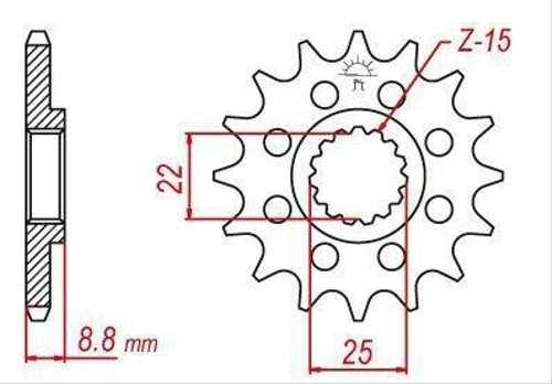 Звезда цепного привода JTF1901 14sc