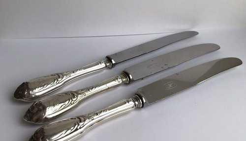 Ножи десертные Серебро 84 Братья Грачевы 19 век