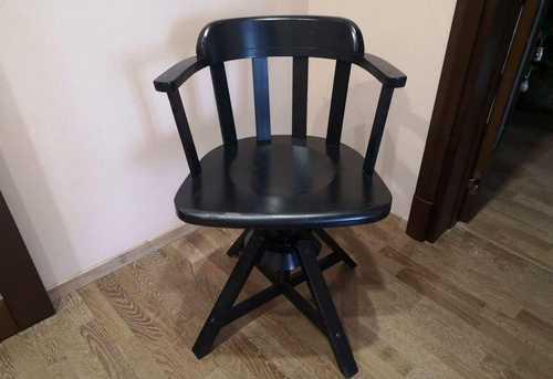 Компьютерный стул кресло IKEA деревянное чёрный бу