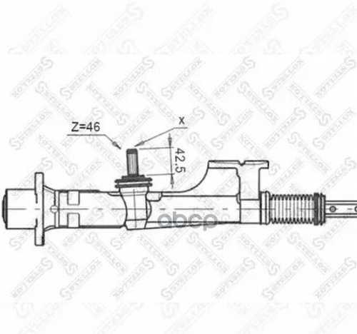 00-35007-SX рейка рулевая мех-ская 51651\ Audi 80