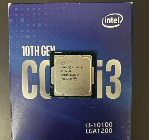 Процессор Intel core i3 10100 BOX LGA 1200