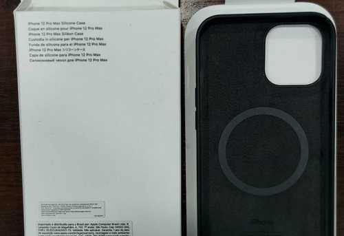 Чехол Silicone Case чёрный для iPhone 12 Pro Max