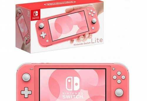 Новая Nintendo Switch Lite Coral + Игры