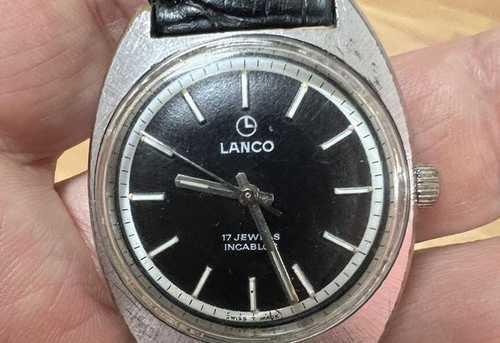 Винтажные механические швейцарские часы Lanco