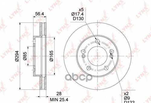 Диск тормозной ssangyong actyon 06/kyron 05/R