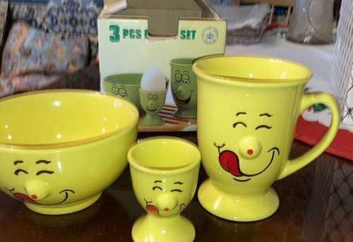Детский набор керамической посуды из 3х предметов