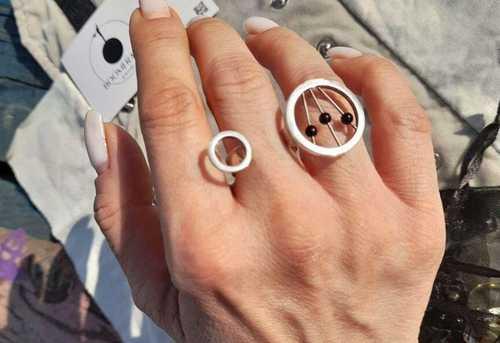 Дизайнерское кольцо Match Point из серебра