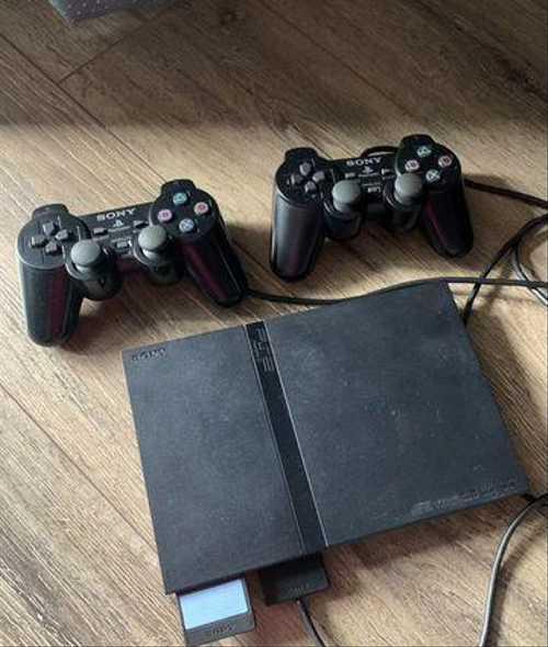 Sony PS2 с играми и 2 геймпадами