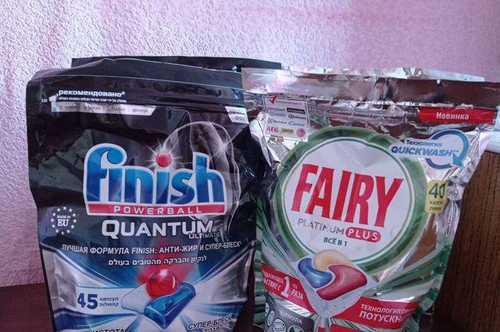 Капсулы для посудомоечных машин fairy и finish