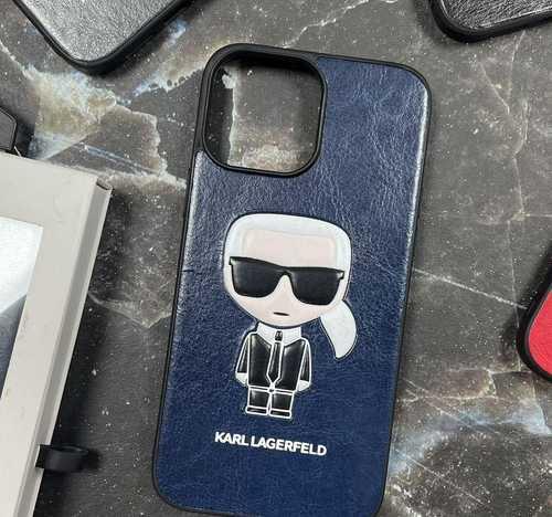 Чехол на iPhone 13 Pro Max Karl Lagerfeld синий