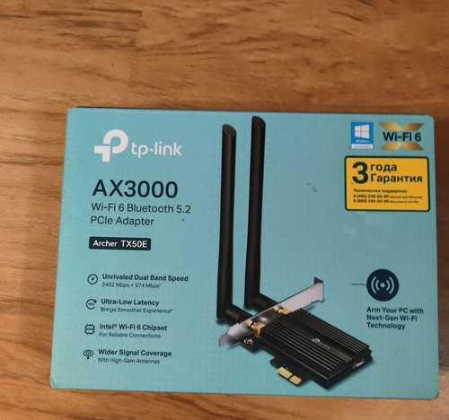 Wi-Fi адаптер   Bluetooth TP-link Archer TX50E