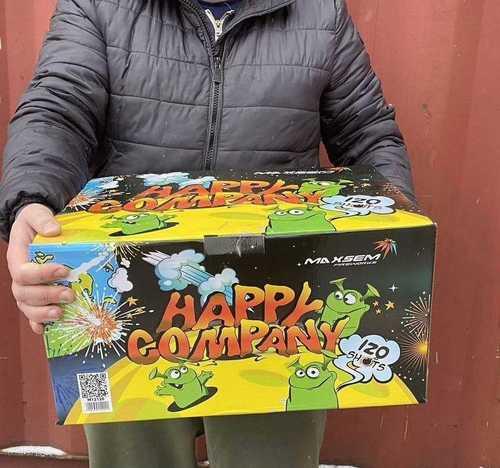 Салют фейерверк Happy company 120 залпов 1,2 дюйма