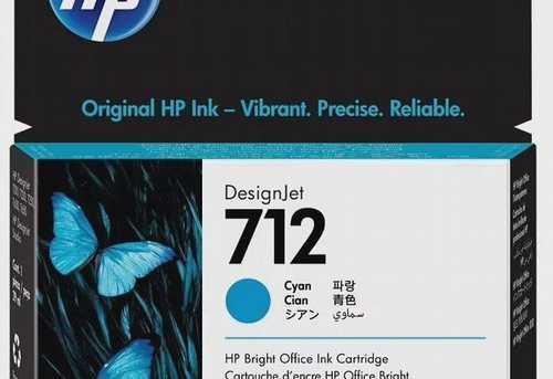 Картридж HP 712 (3ED67A) голубой (оригинал), 29ml