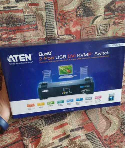 KVM Переключатель 2 usb dvi kvmp switch CS1762a