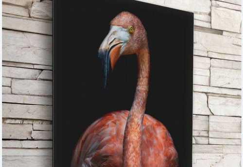 Картина в стекле,фламинго,птица,декор для дома