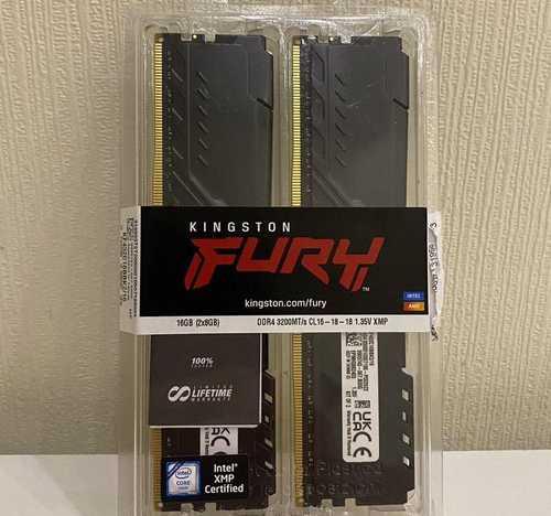 Оперативная память Kingston Fury (2x8 Gb), 3200 мг