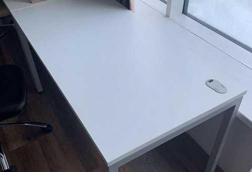 Компьютерный стол белый 147см
