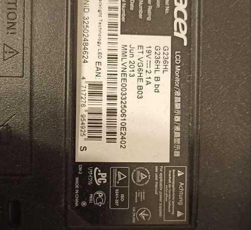 Плата для монитор Acer g236hl