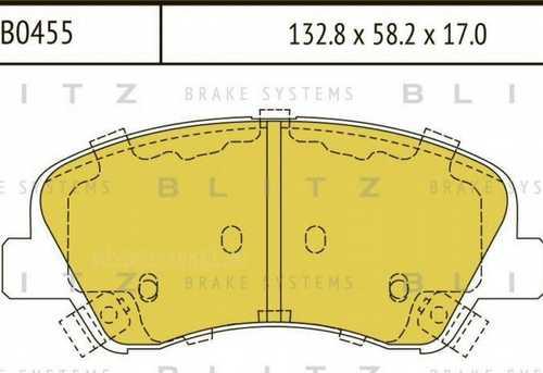 Blitz BB0455 Колодки тормозные дисковые перед