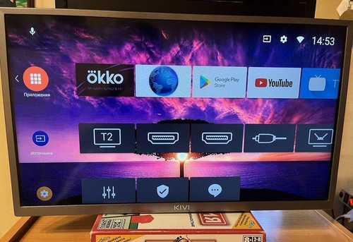Телевизор kivi 24HR52GR smart WI-FI с пультом