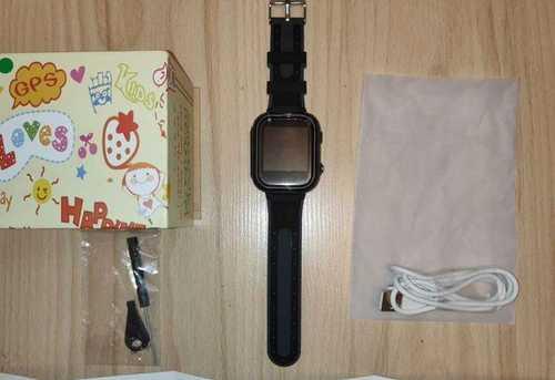 Детские часы с gps, wifi, 4g черые