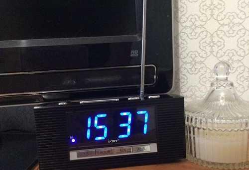 Электронные часы vst с будильником и радио
