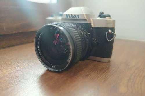 Фотоаппарат nikon fm 10 + объектив MC Мир 24-H
