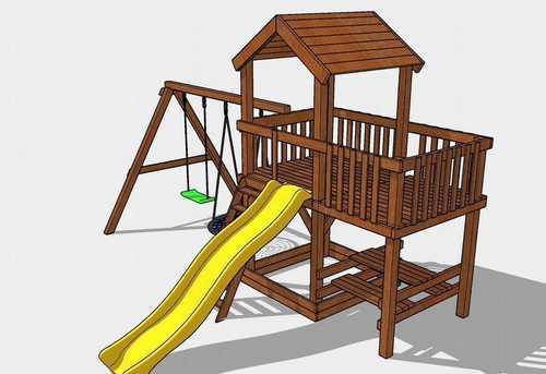 Детская площадка с беседкой