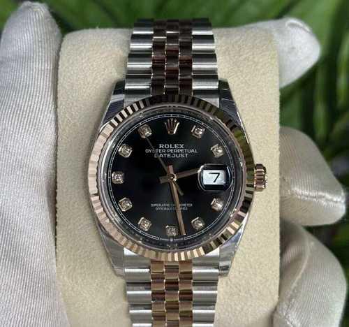 Rolex Datejust 36mm Rose Gold & Black Dial