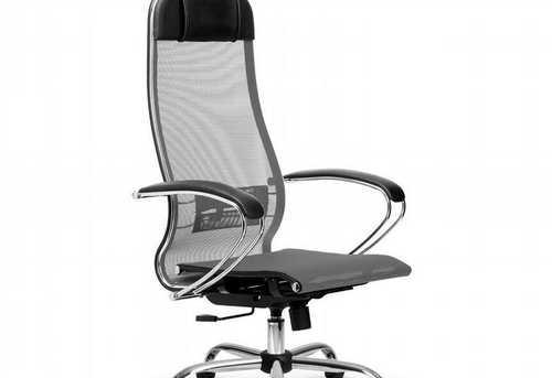 Кресло метта комплект 4, основание хром, серый/сер
