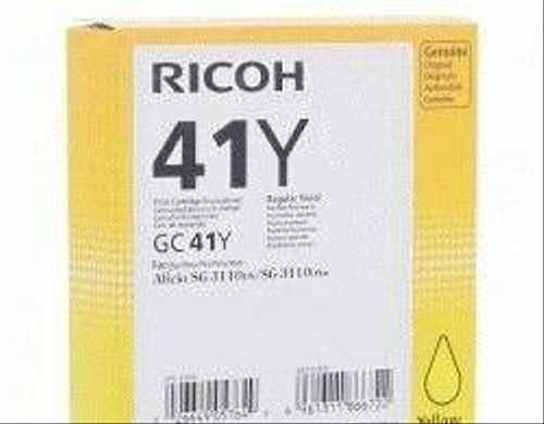 Ricoh Картридж GC41Y жёлтый Aficio 3110DN/DNw/SFNw
