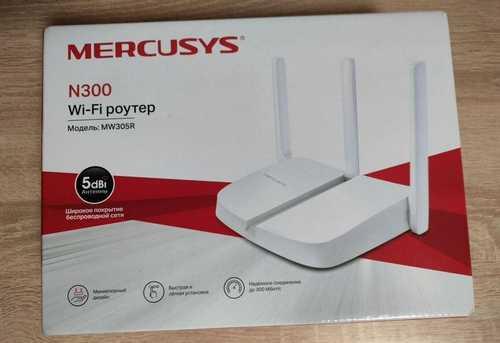 Wi-Fi роутер mercusys MW305R, N300, белый
