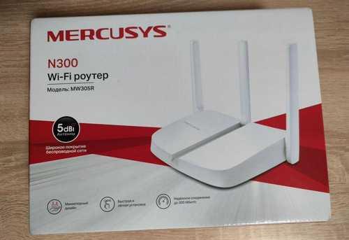 Wi-Fi роутер mercusys MW305R, N300, белый