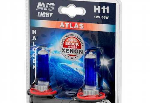 Галогенная лампа AVS atlas/5000К/H11.12V.55W.блист