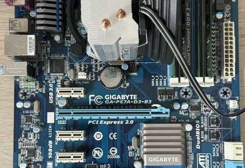 Gigabite ga p67a d3 b3 + i7 3770k + 16 gb озу